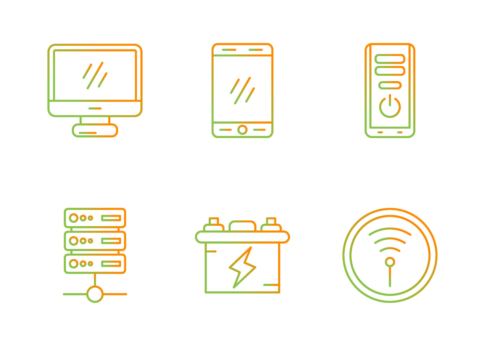Computer and Hardware Vector Icon Set 17358506 Vector Art at Vecteezy