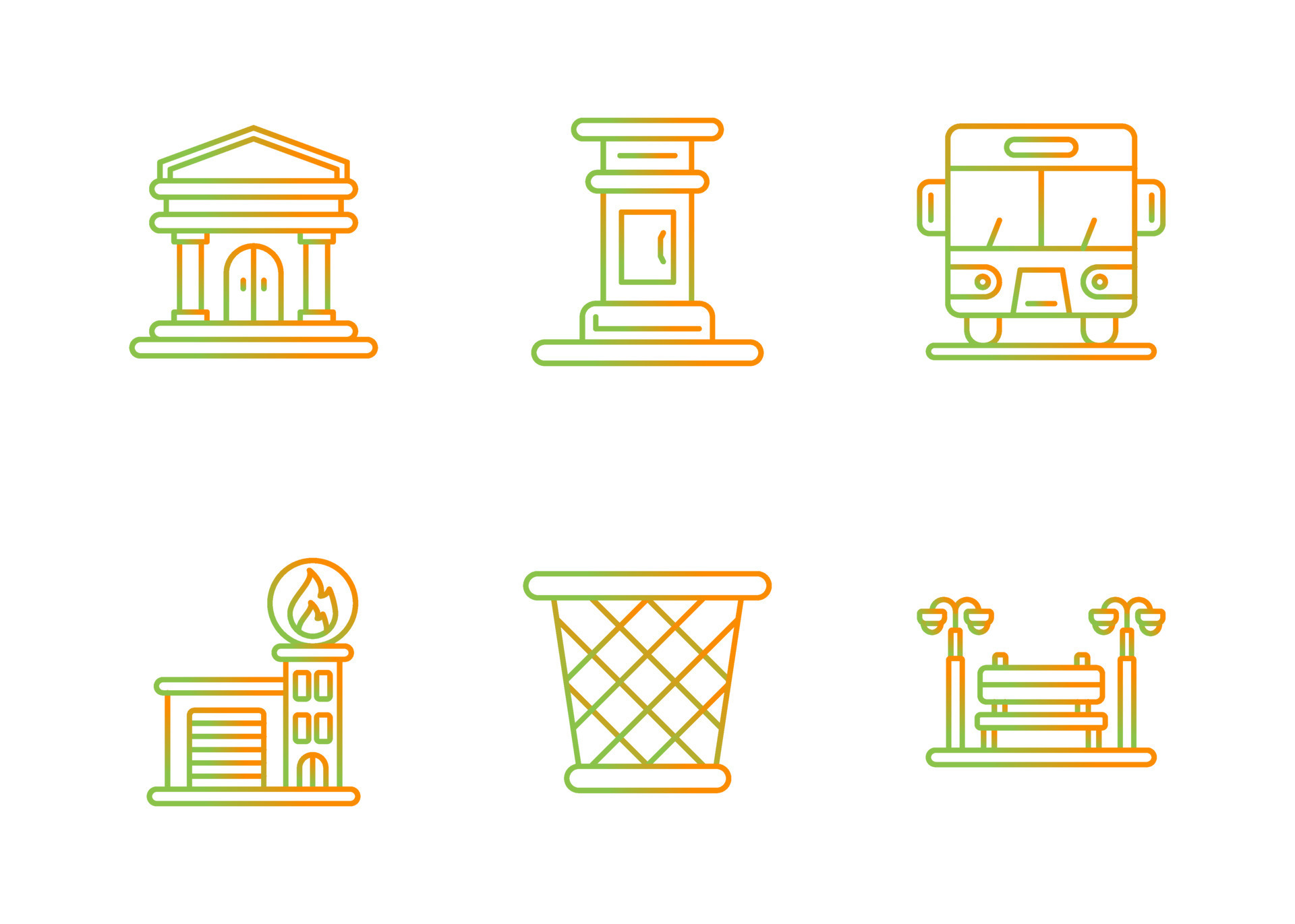 City Vector Icon Set 17358588 Vector Art at Vecteezy
