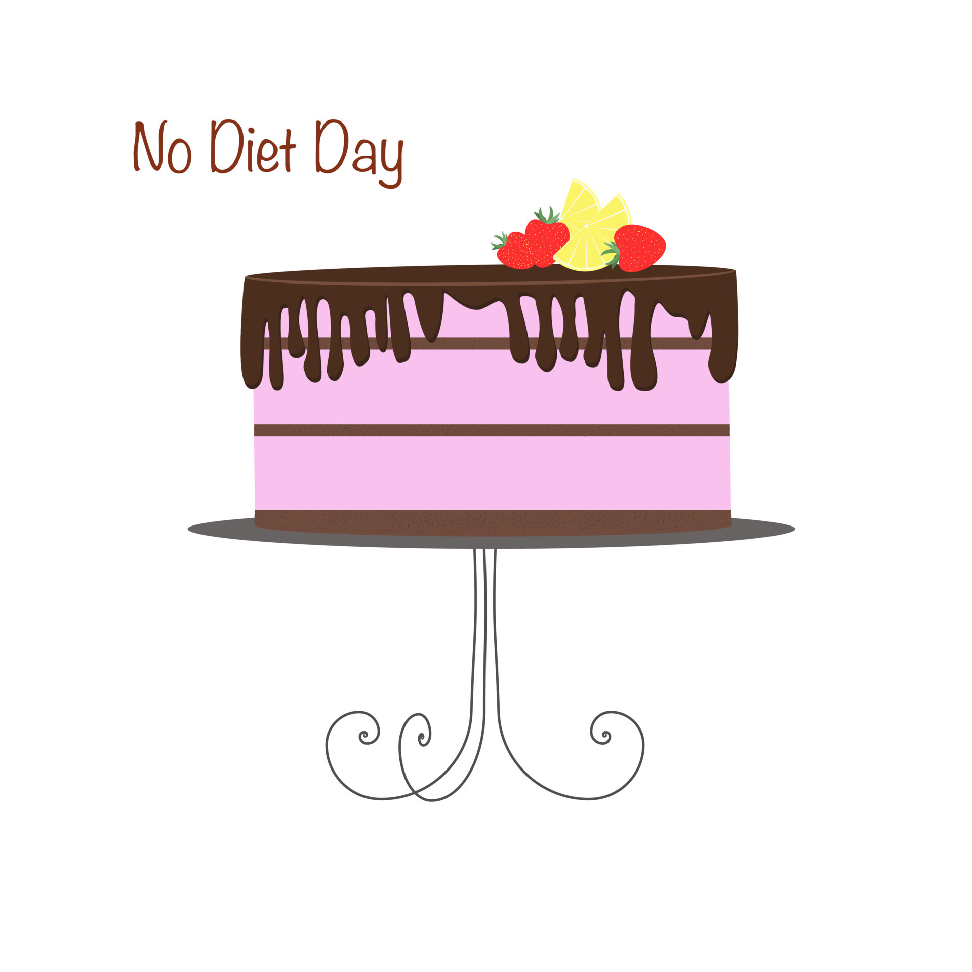 International No Diet day, May 6, conceptual image, simple flat style vector illustration of ...
