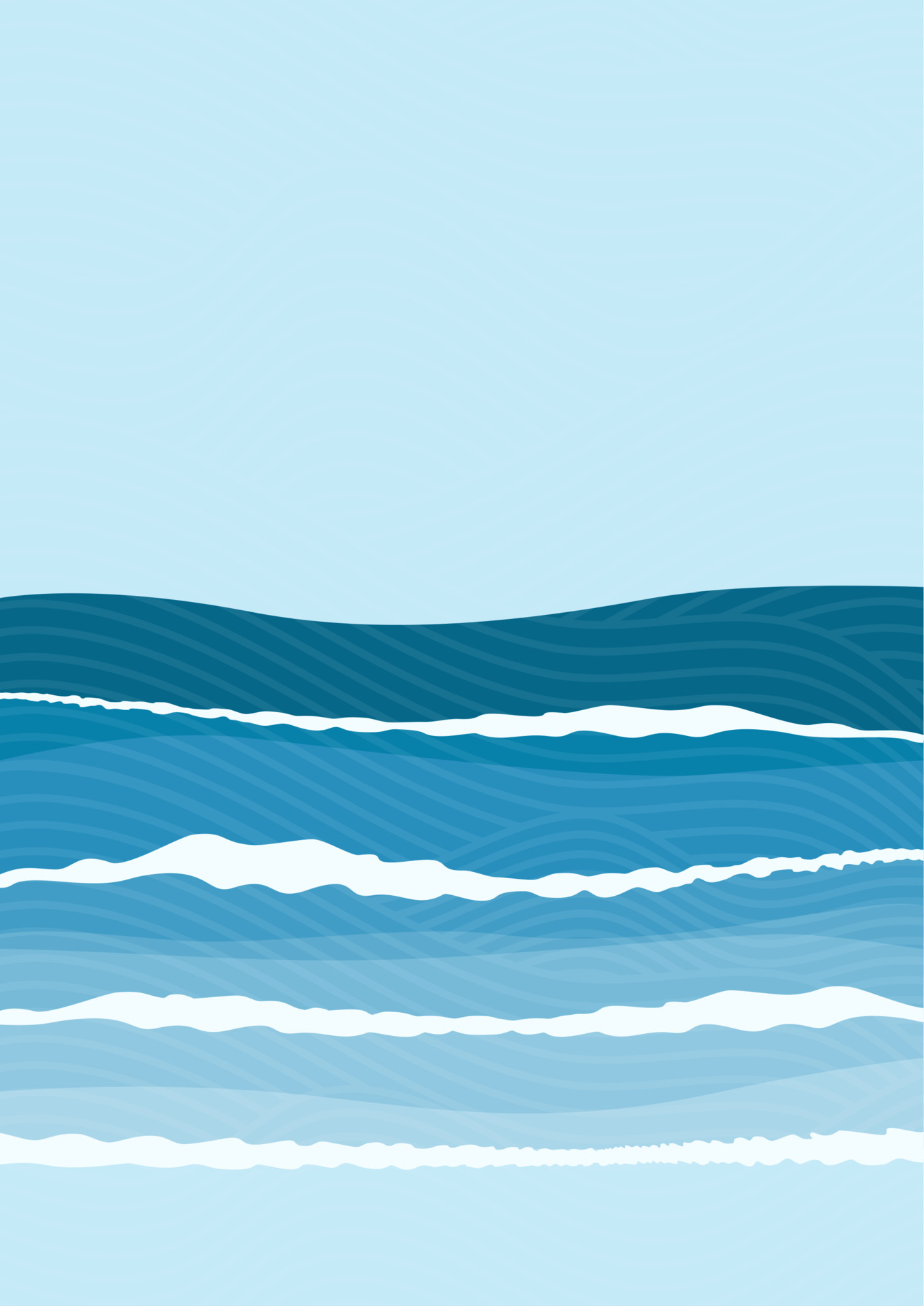 Sea waves minimalist aesthetic illustration poster. Abstract ocean wave ... Sea waves minimalist aesthetic illustration poster. Abstract ocean wave ...
