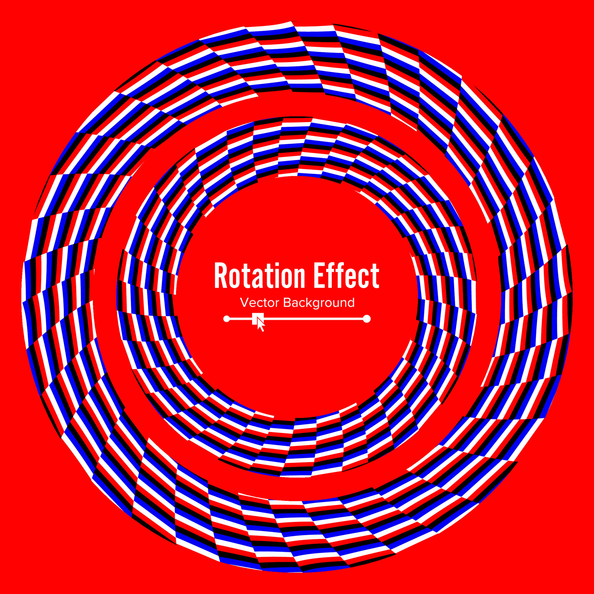 Optical Illusion. Vector 3d Art. Rotation Dynamic Effect. Spin Cycle ...