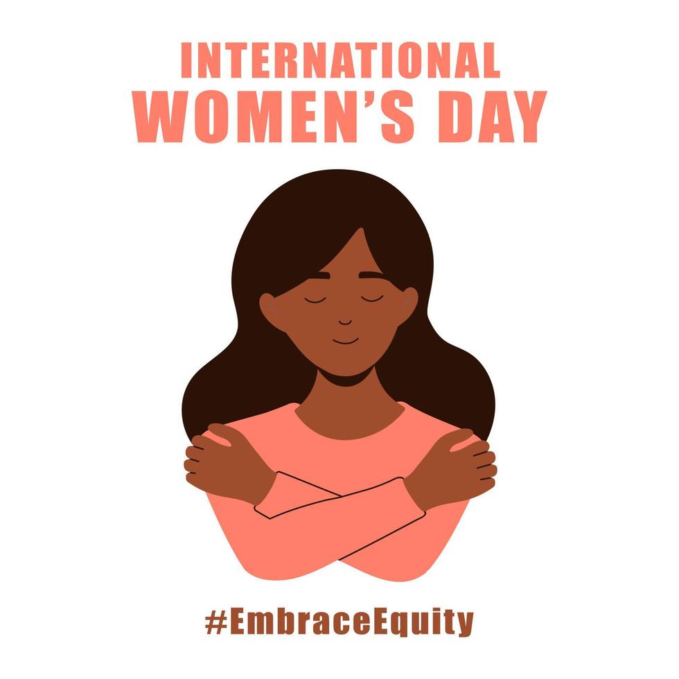 International womens day concept poster. Embrace equity woman illustration background 17370622 ...