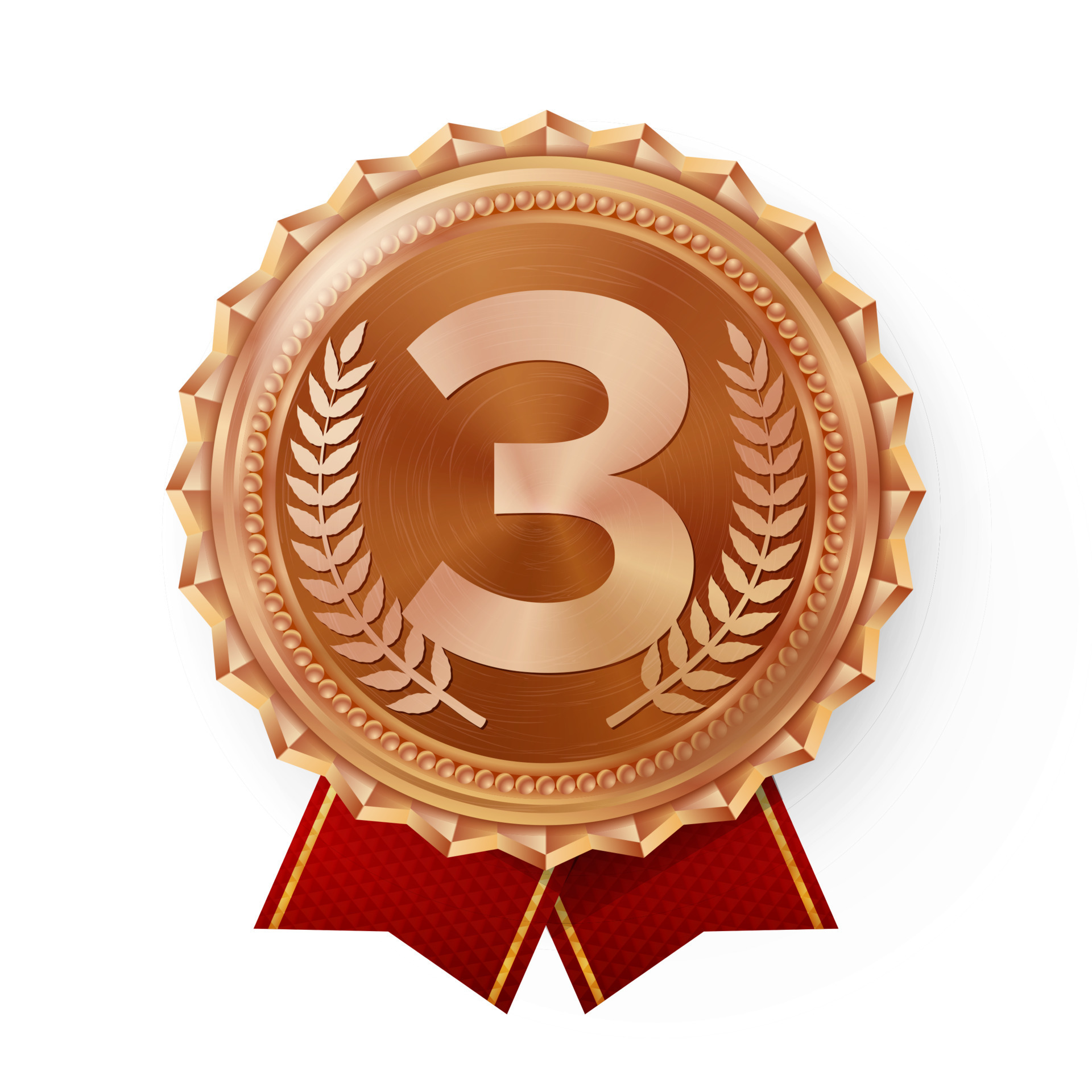 Bronze Medal Vector. Best First Placement. Winner, Champion, Number One ...