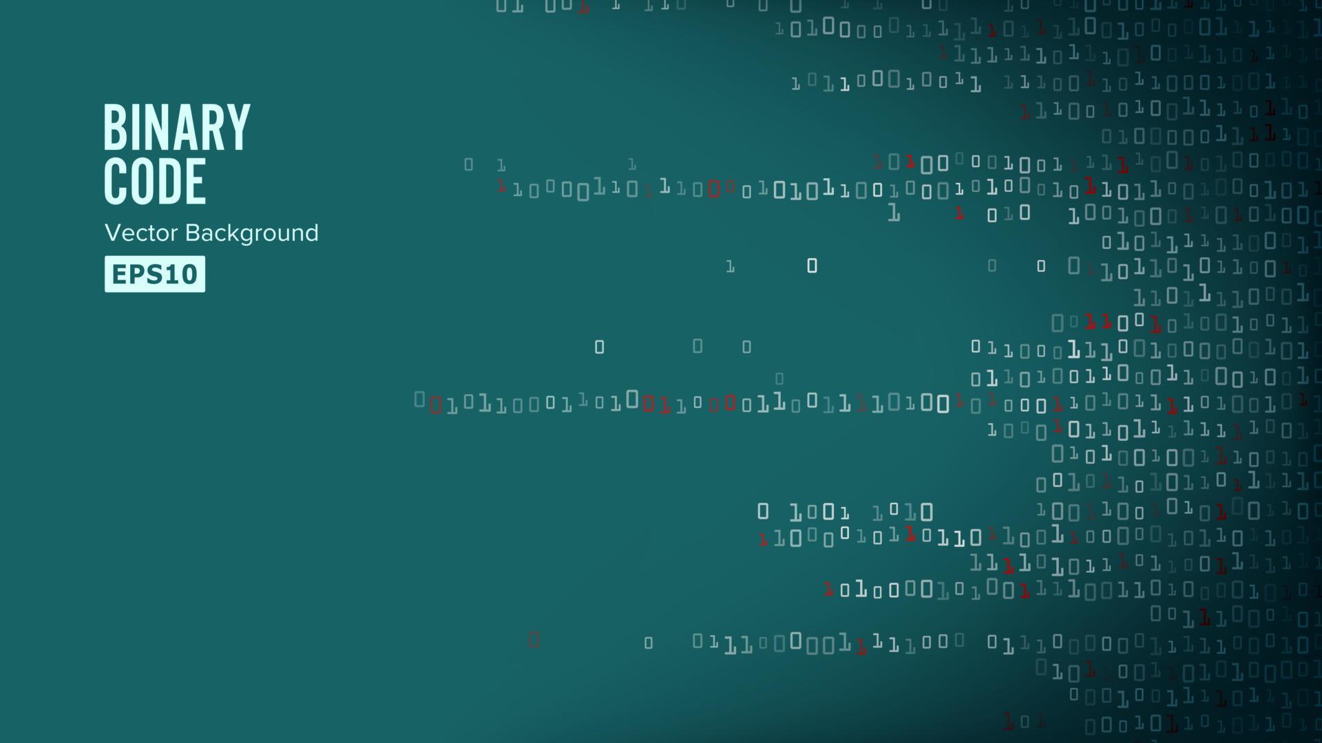 Binary Code Background Vector Algorithm Binary Data Code Decryption And Encoding Row Matrix