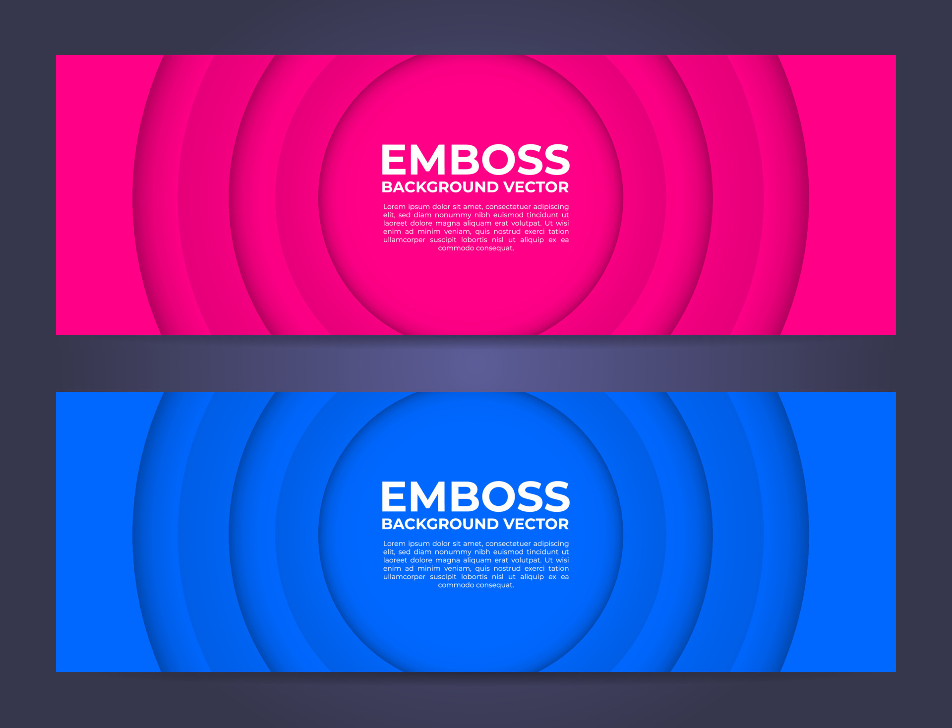 Minimalist abstract banner vector, modern embossed background with ...