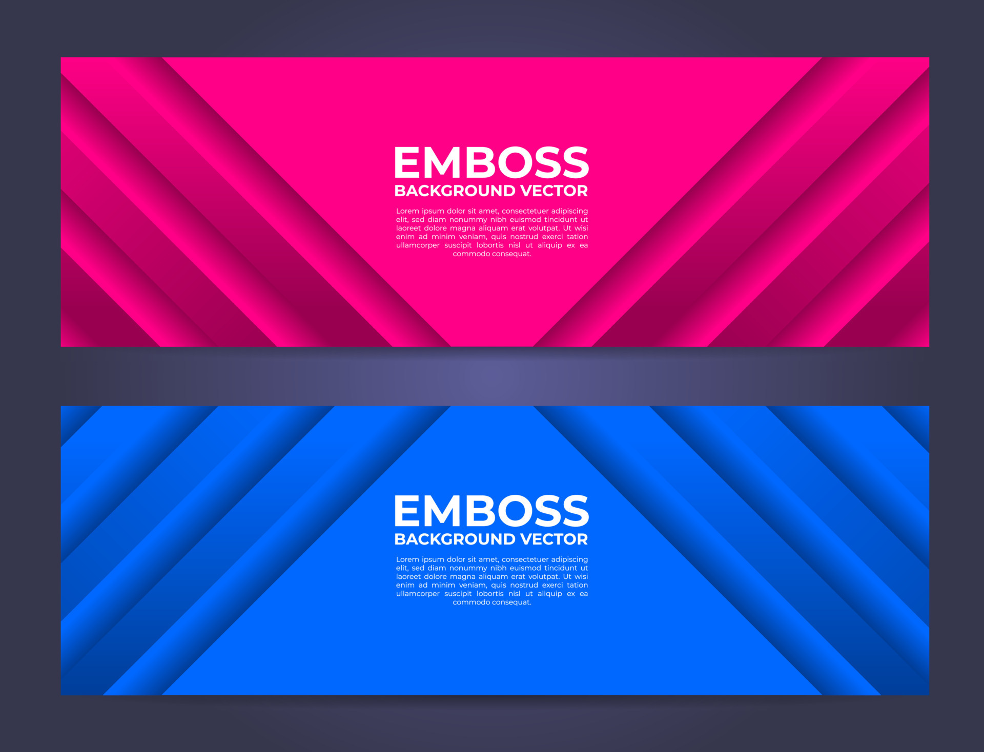 Minimalist abstract banner vector, modern embossed background with ...