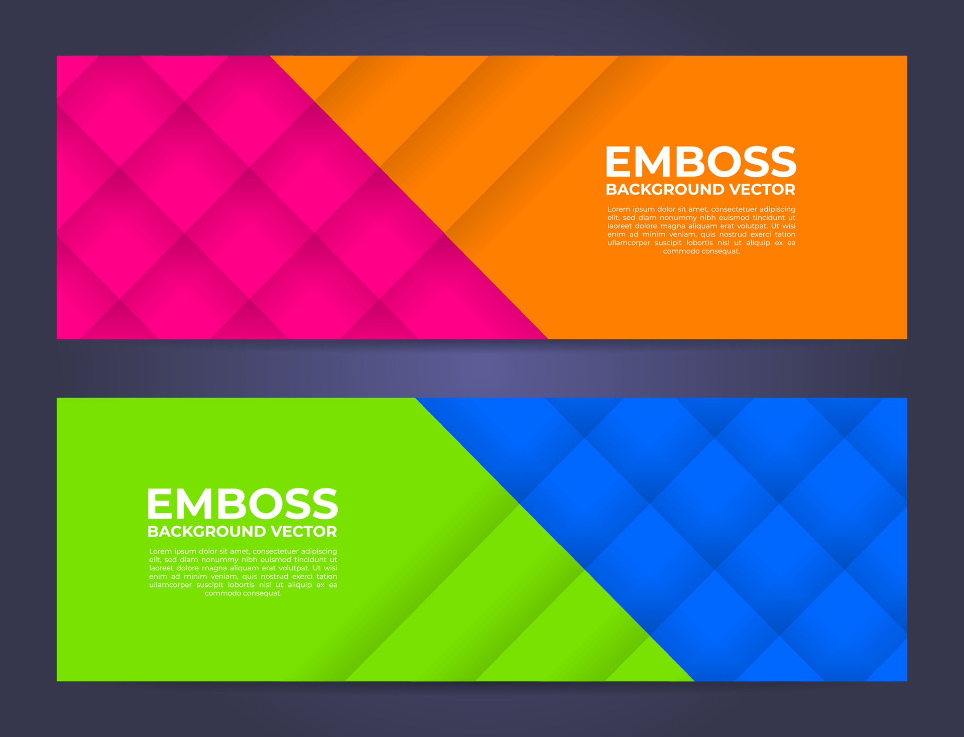 Minimalist abstract banner vector, modern embossed background with ...