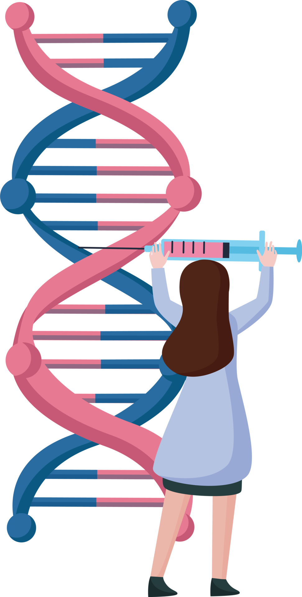 Gene Therapy Scientist Treat Dna 17371946 Png
