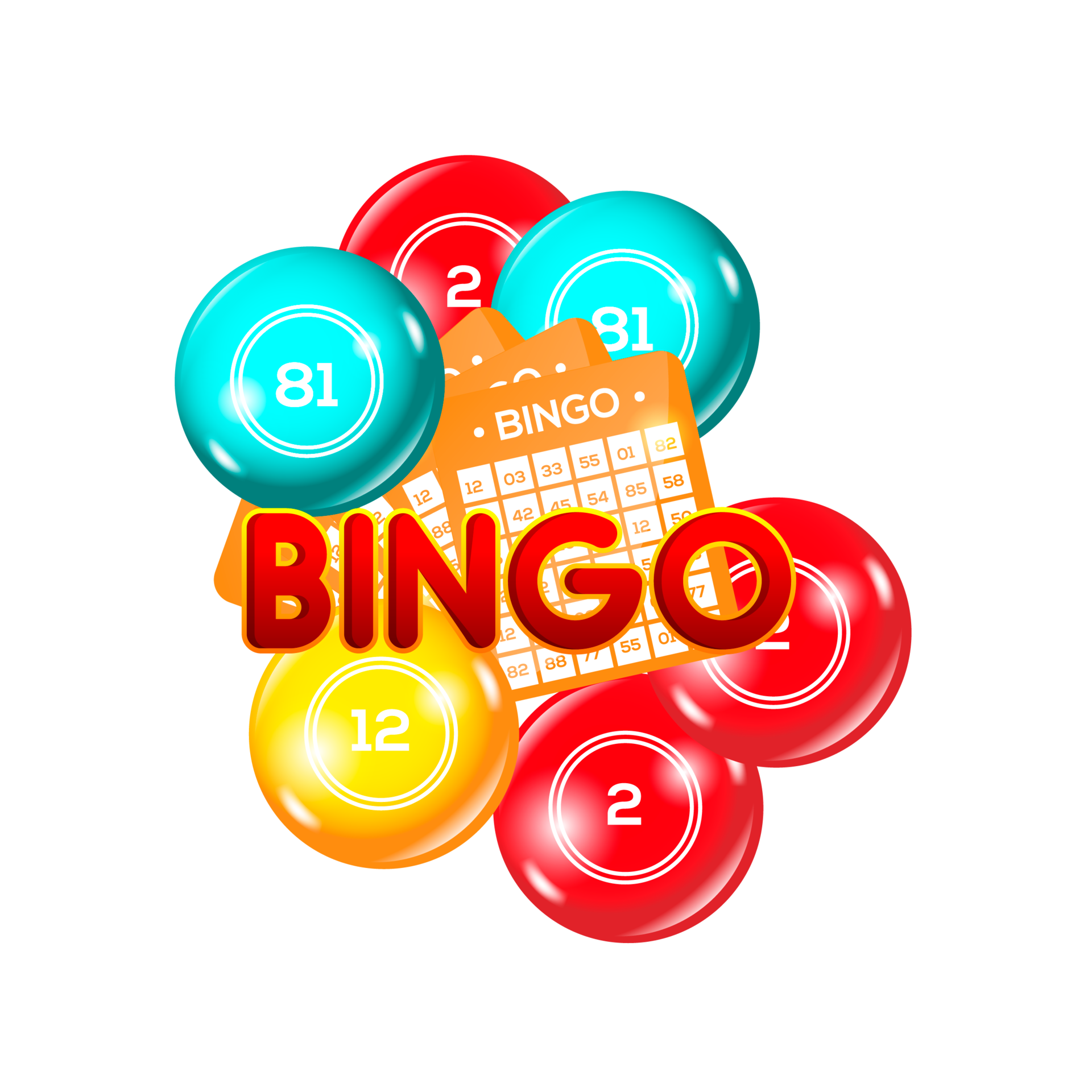 Bingo Lotto Game Balls And Lottery Cards With Lucky Numbers 17374651 Png