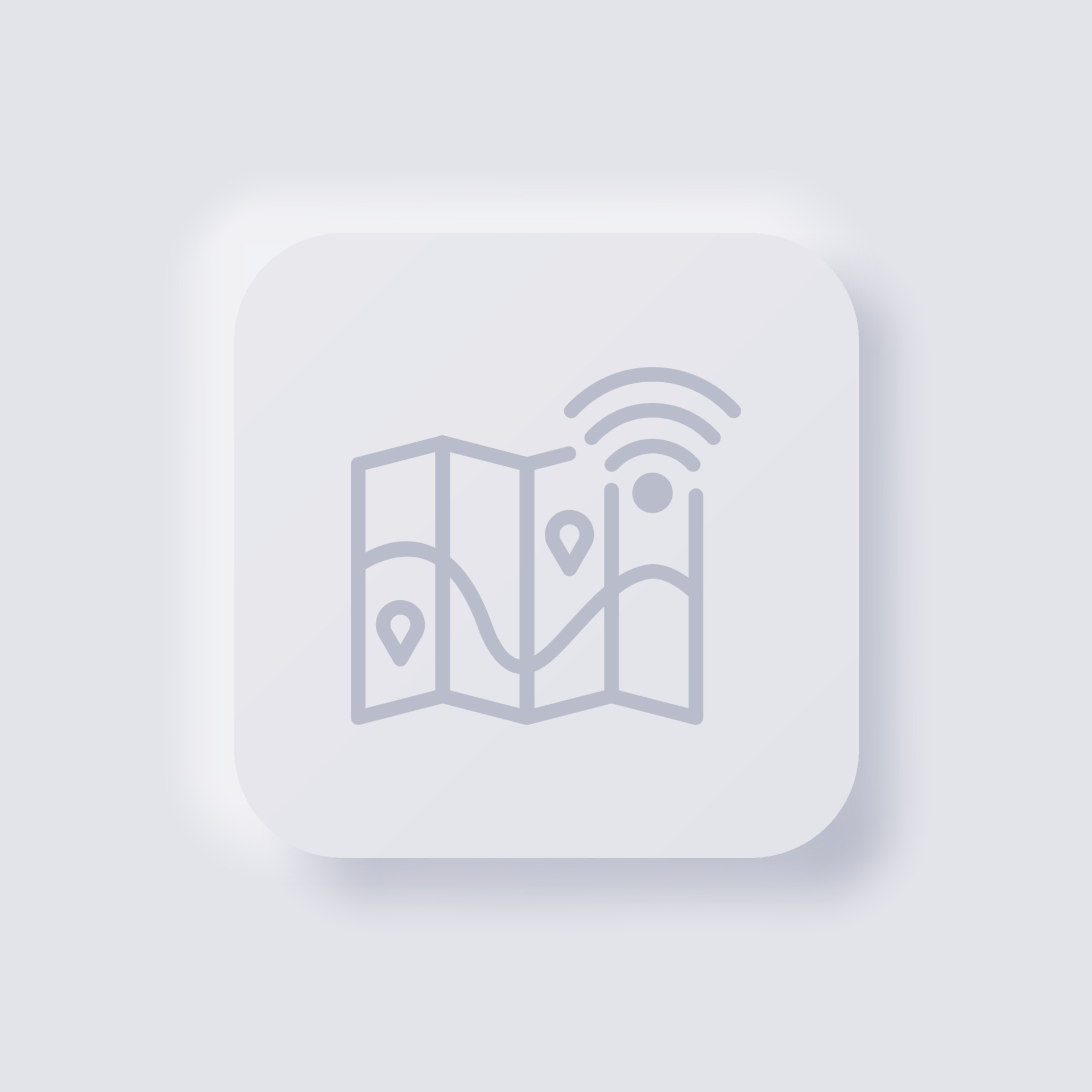 Online Map Icon White Neumorphism Soft Ui Design For Web Design Application Ui And More