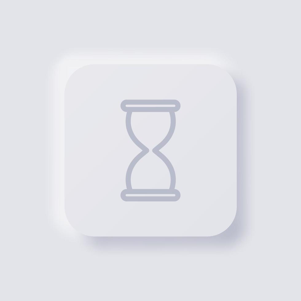 Hourglass Icon, White Neumorphism soft UI Design for Web design, Application UI and more, Button ...