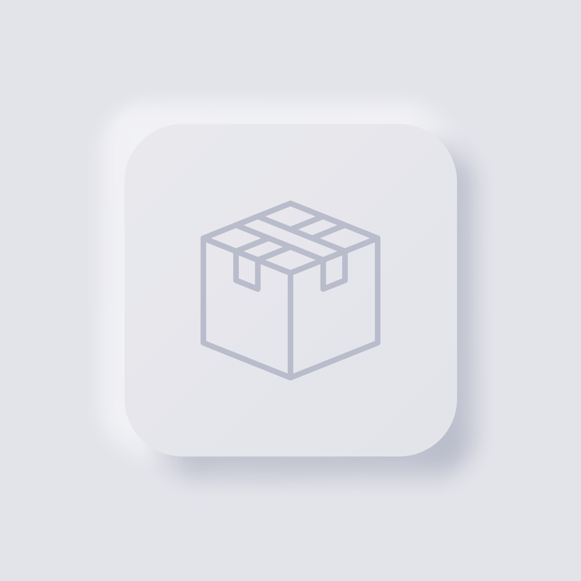 Box Icon White Neumorphism Soft Ui Design For Web Design Application Ui And More Button