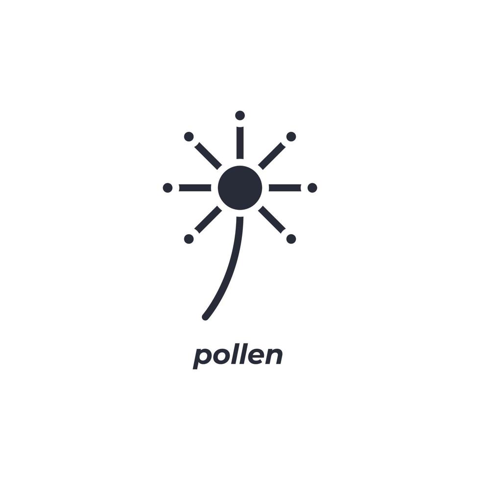 Vector Sign Pollen Symbol Is Isolated On A White Background Icon Color Editable 17376323