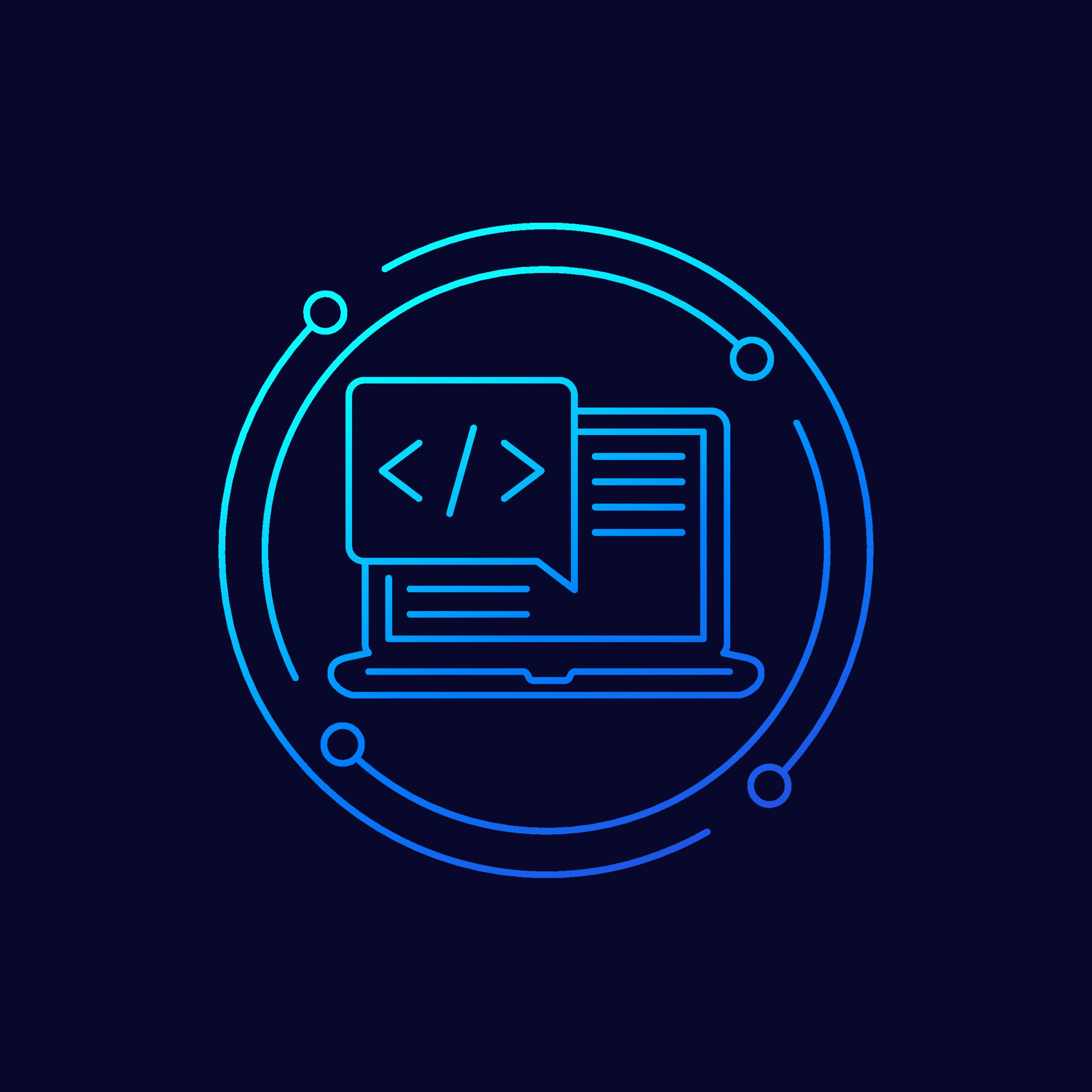 coding line icon for web 17377044 Vector Art at Vecteezy