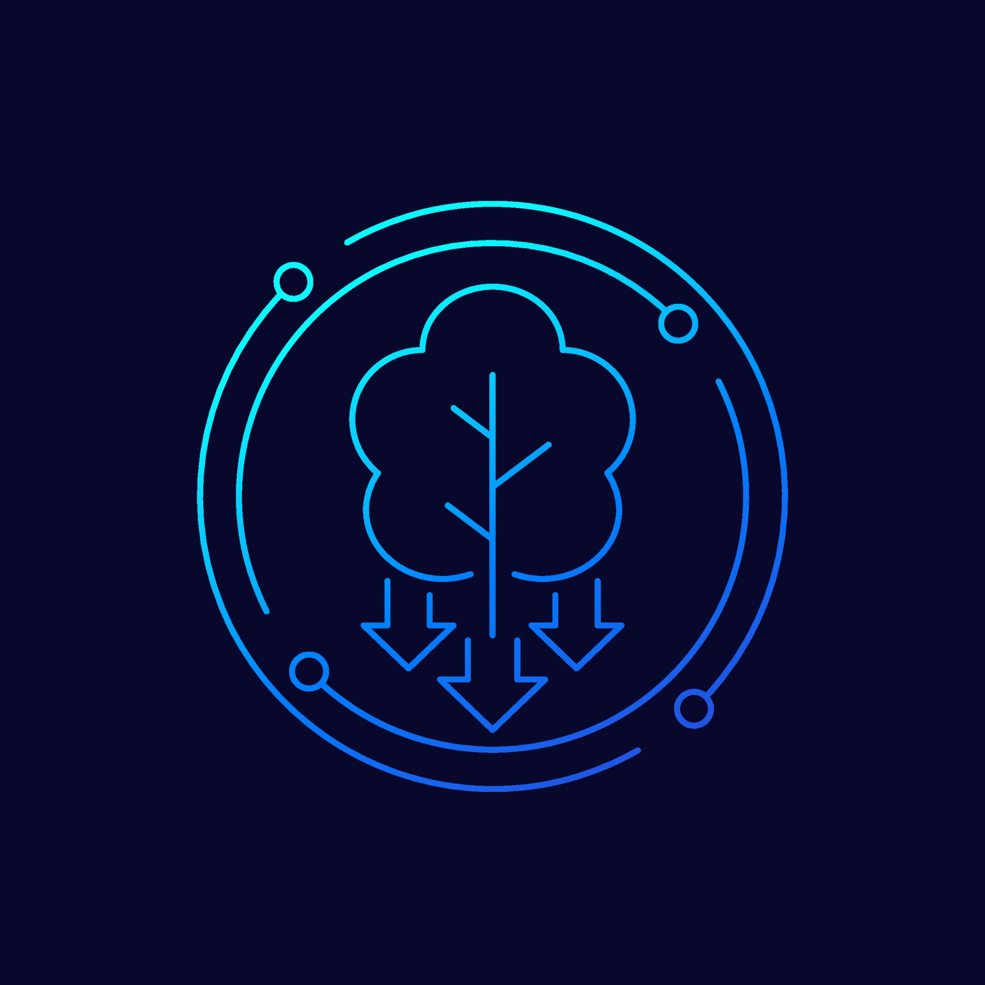 deforestation line icon, decrease in forest areas vector 17377049 Vector Art at Vecteezy