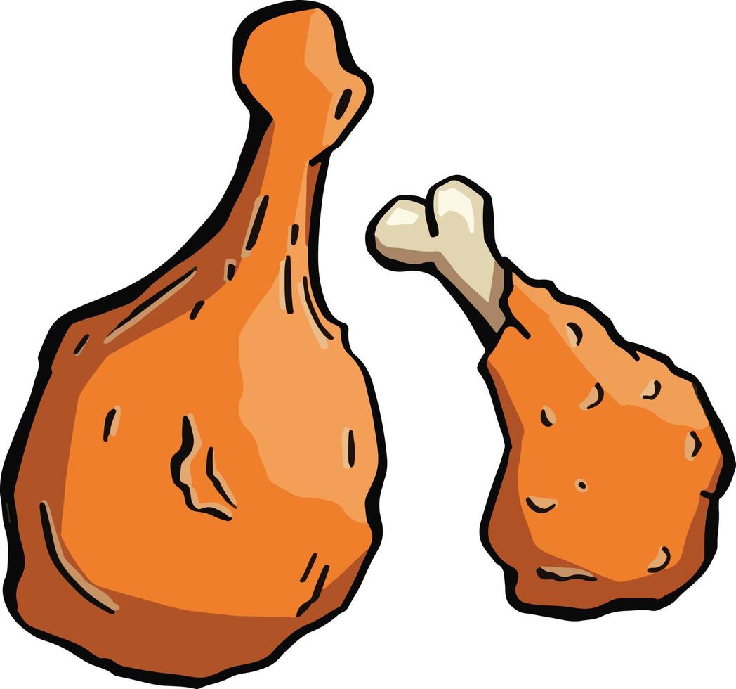 Chicken wing vector icon.Cartoon vector icon isolated on white ... Chicken wing vector icon.Cartoon vector icon isolated on white ...