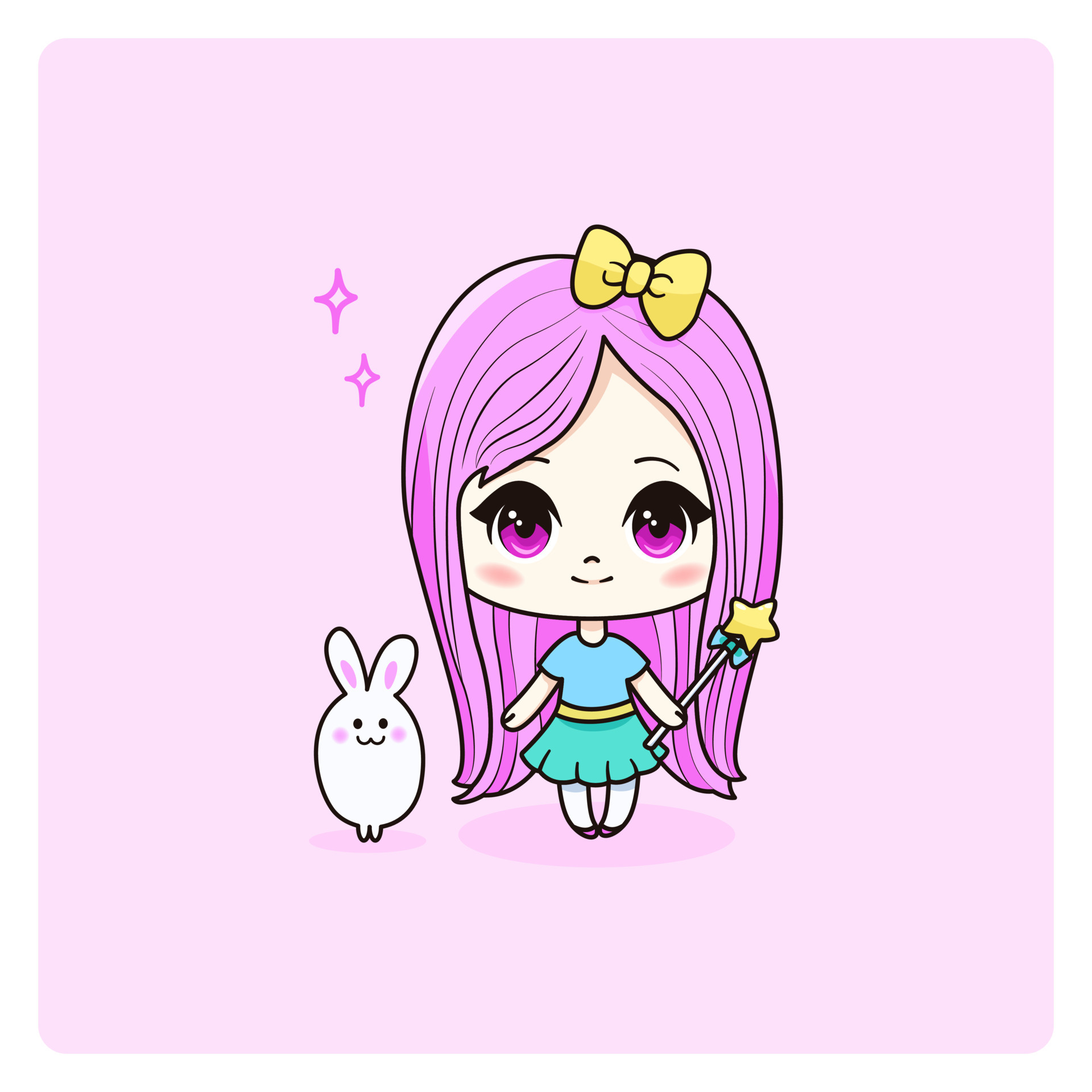 Cute Bunny Chibi Girl