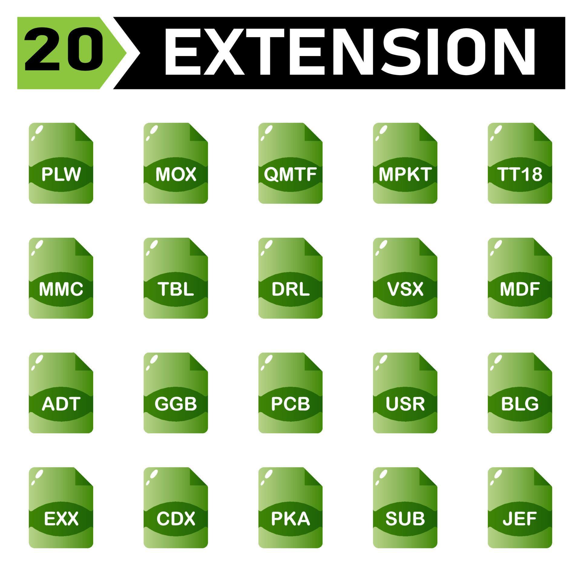File extension icon include plw, mox, qmtf, mpkt, tt18, mmc, tbl, drl, vsx, mdf, adt, ggb, pcb ...
