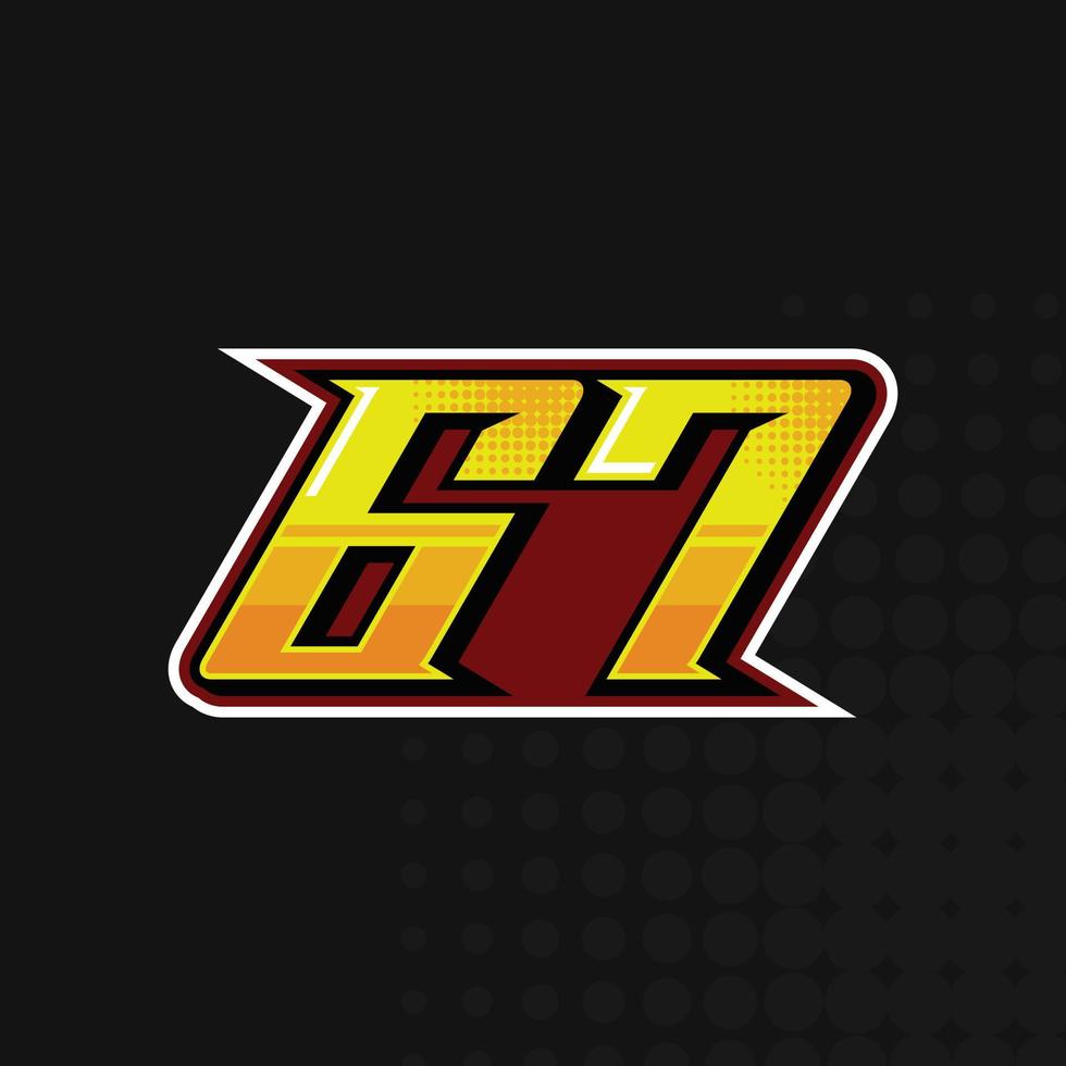 Race Number 67 Logo Design Vector 17382310 Vector Art At Vecteezy