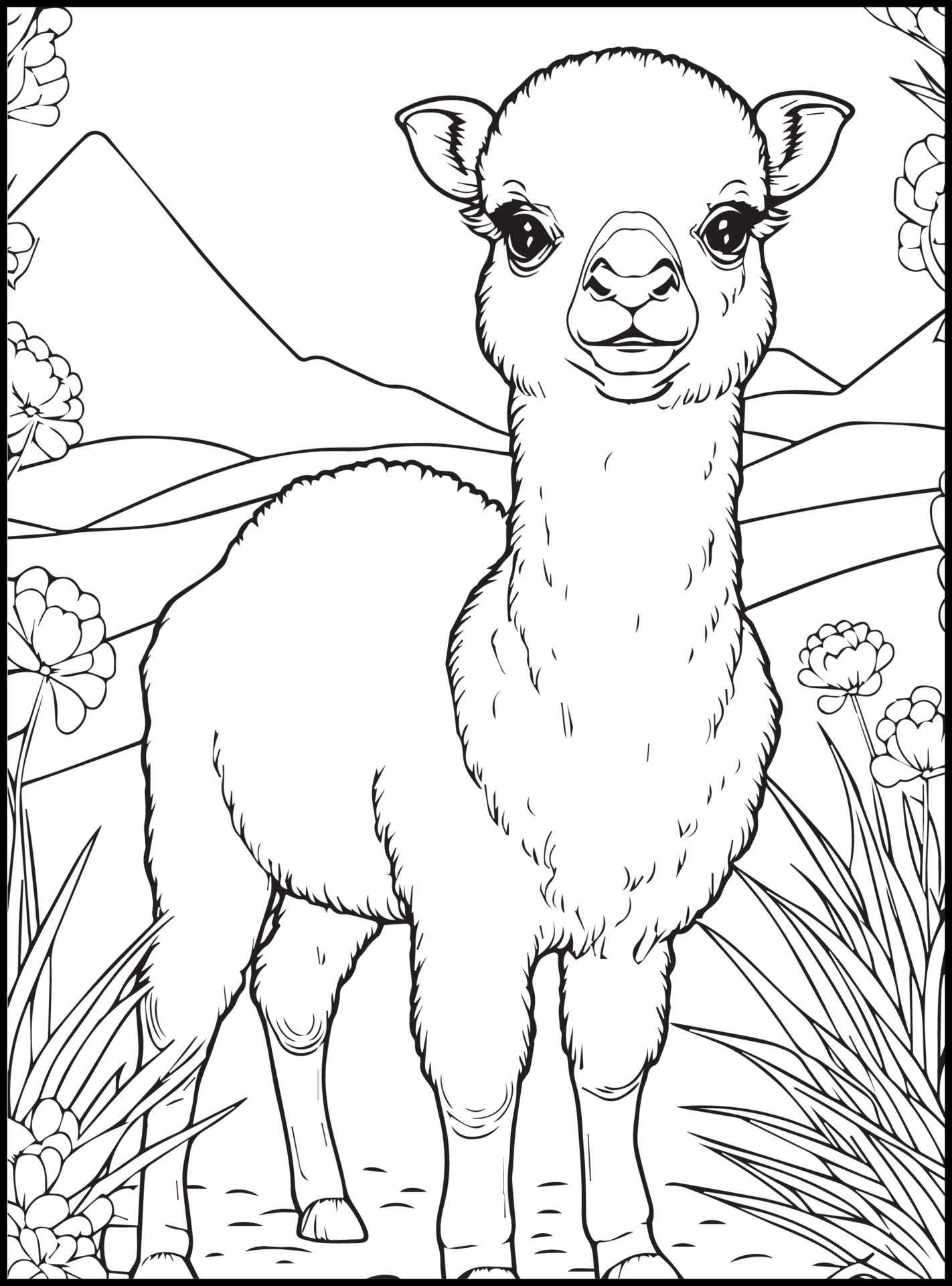 Cute Animals Coloring Pages for kids 17382428 Vector Art at Vecteezy