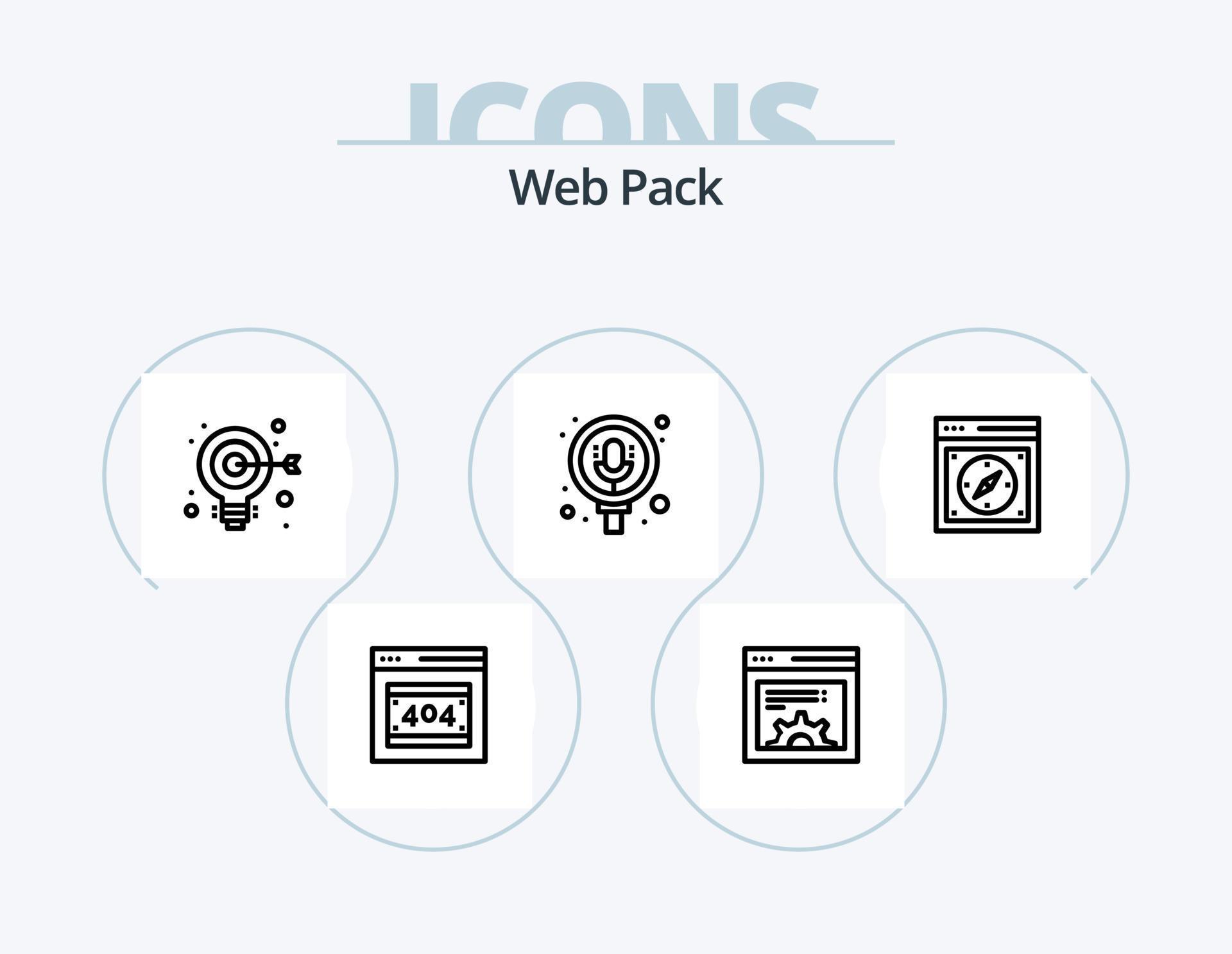 Web Pack Line Icon Pack 5 Icon Design. page. browser. web development. layout. design 17382804 ...
