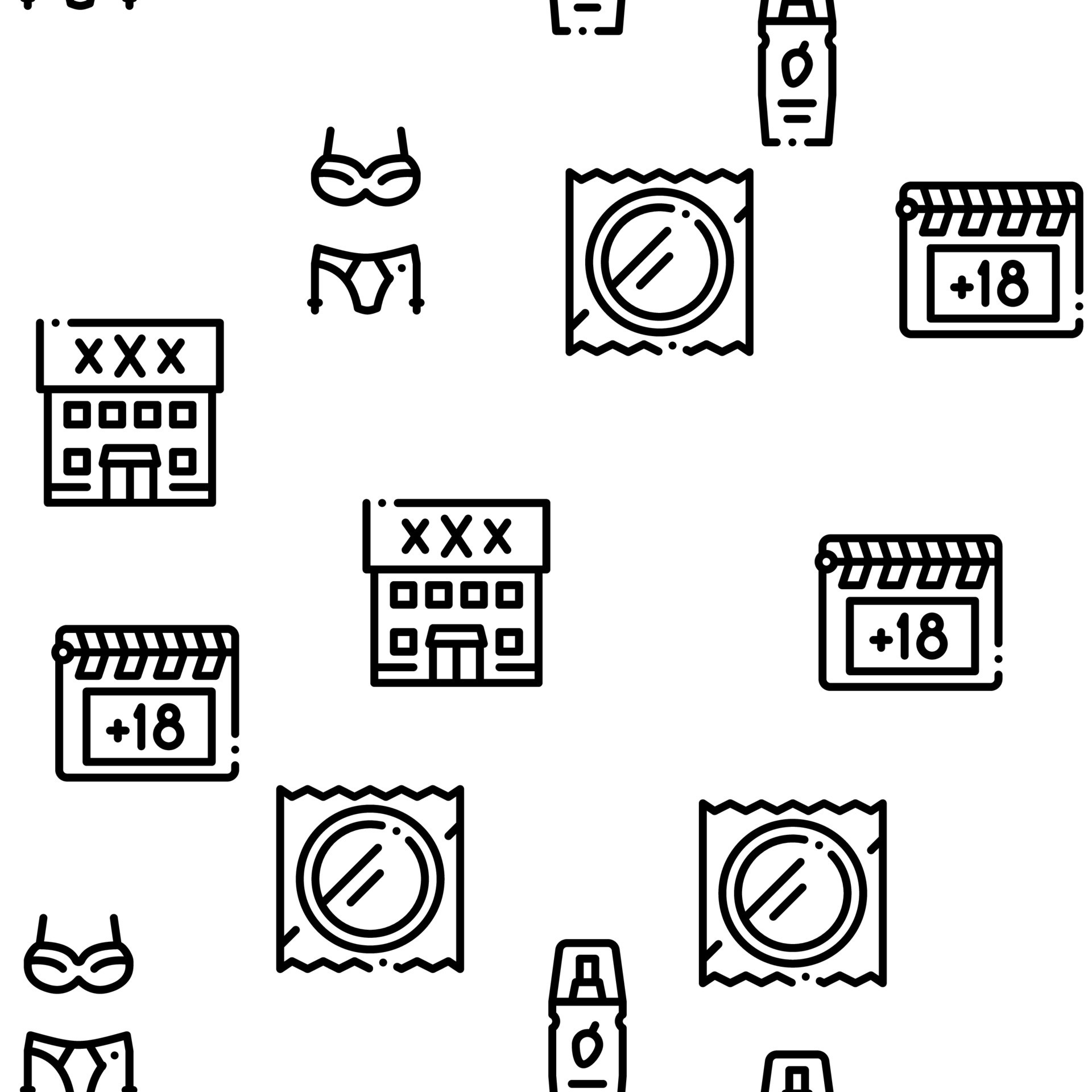 Intim Shop Sex Toys Seamless Pattern Vector 17387934 Vector Art At Vecteezy