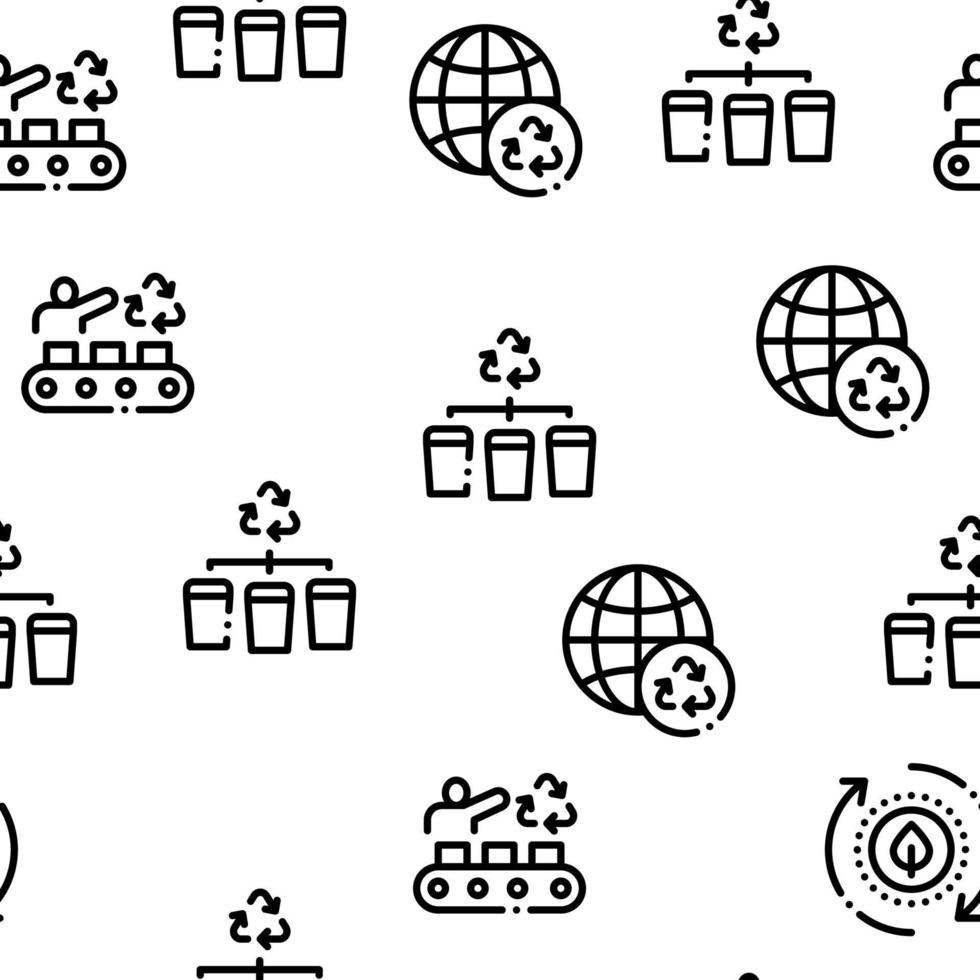 Recycle Factory Ecology Industry Seamless Pattern Vector 17388115