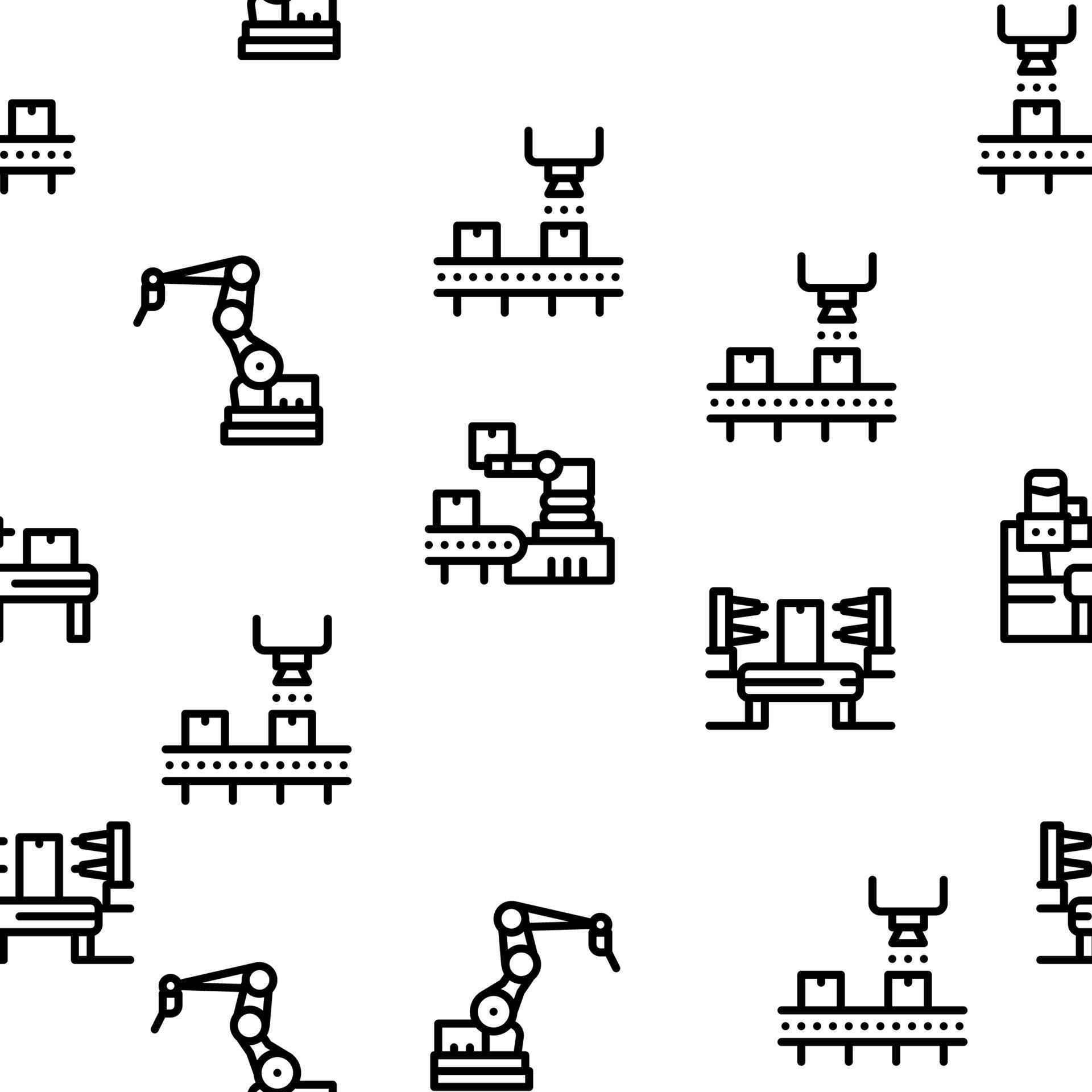 Manufacturing Process Seamless Pattern Vector 17388421 Vector Art at ...