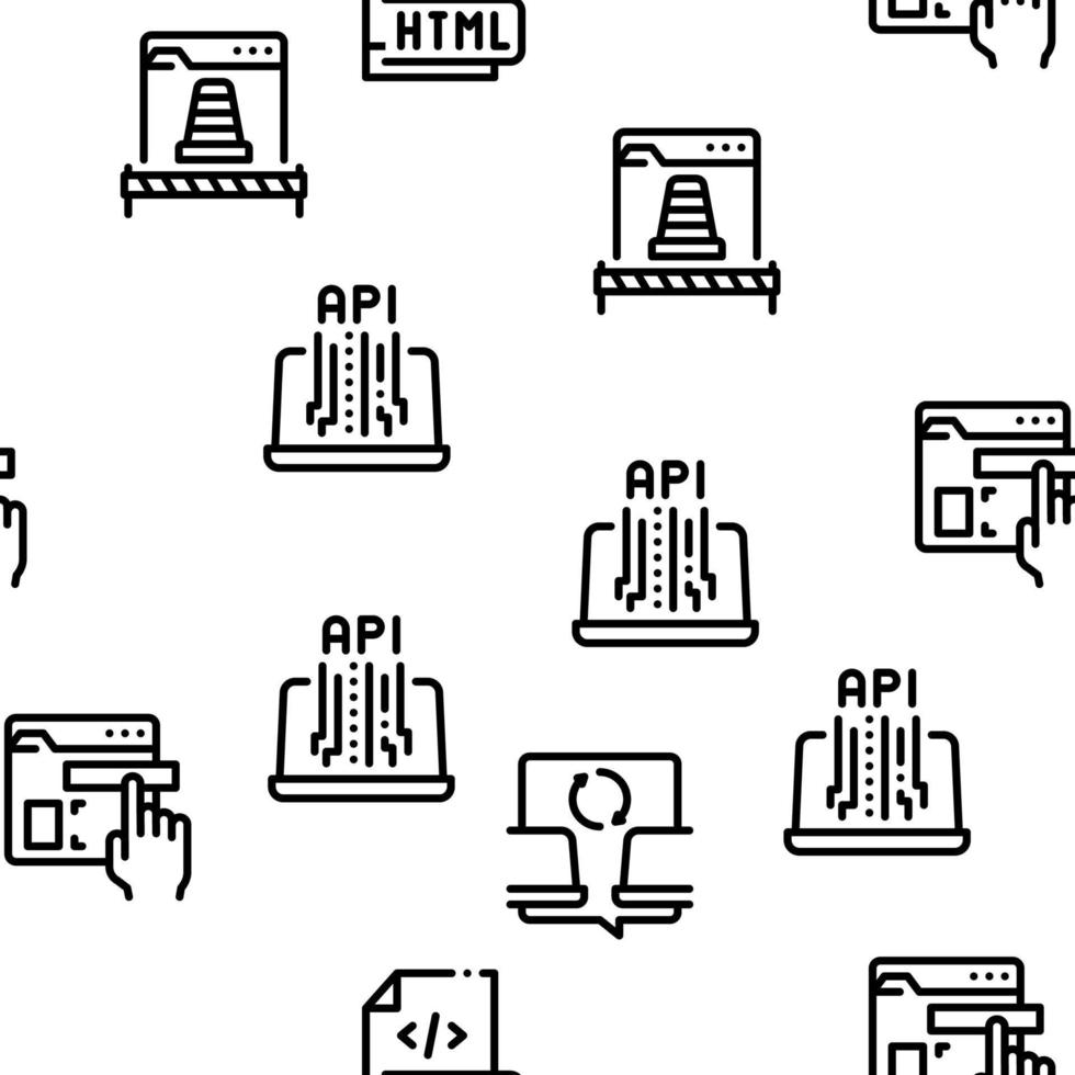 Front End Development Seamless Pattern Vector 17388533 Vector Art At Vecteezy