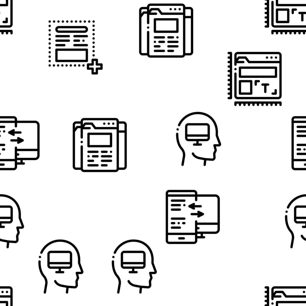 Web Design Development Seamless Pattern Vector 17388537 Vector Art At Vecteezy