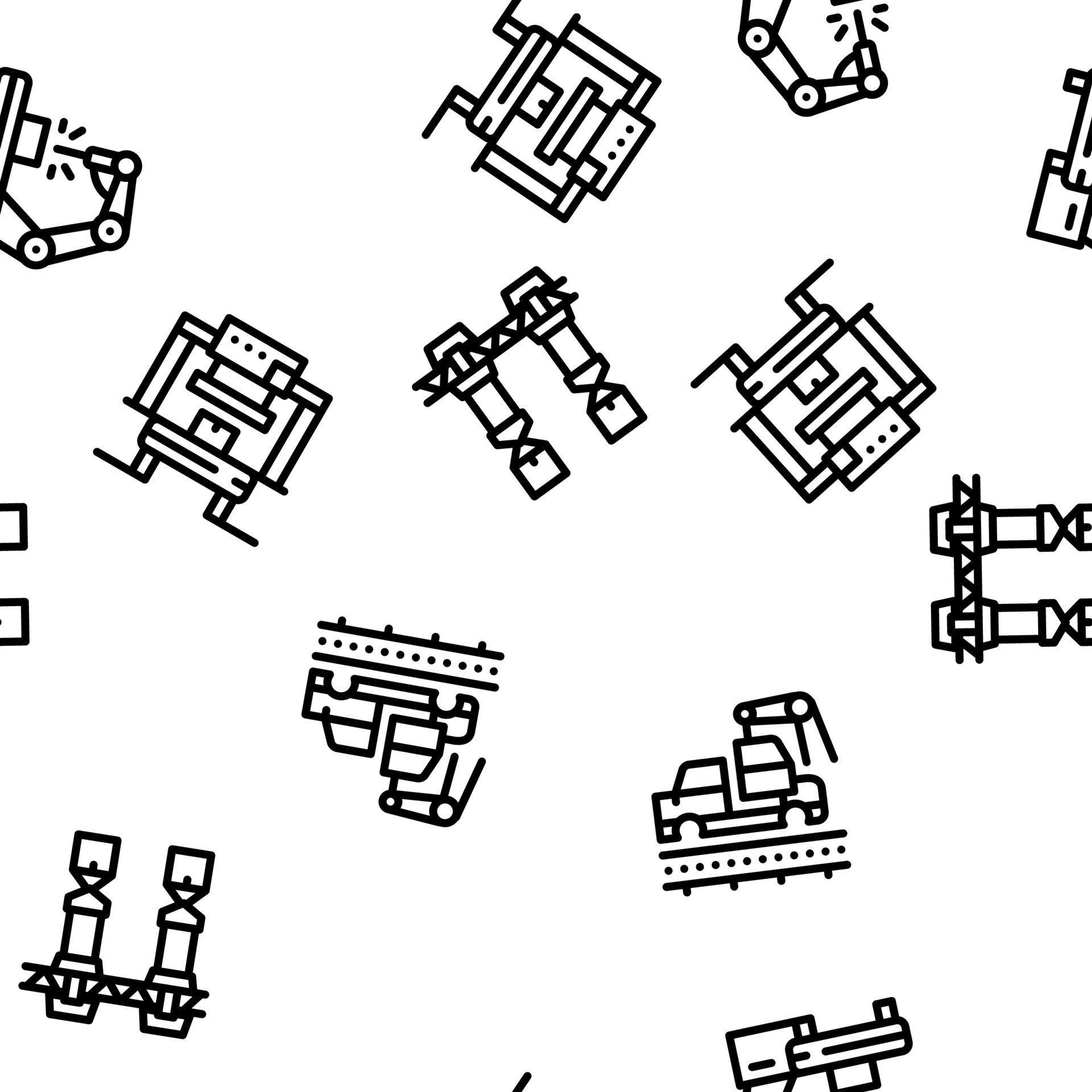 Manufacturing Process Seamless Pattern Vector 17388700 Vector Art at ...