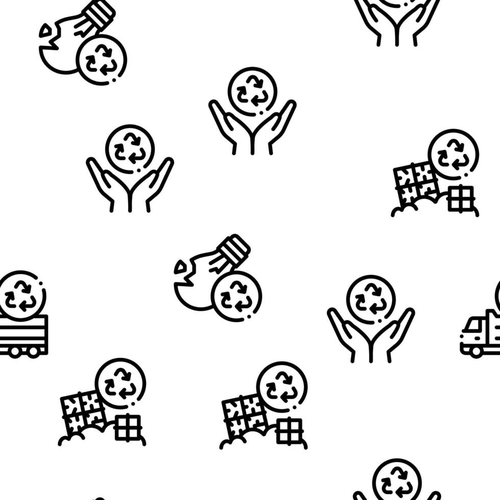 Recycle Factory Ecology Industry Seamless Pattern Vector 17388991