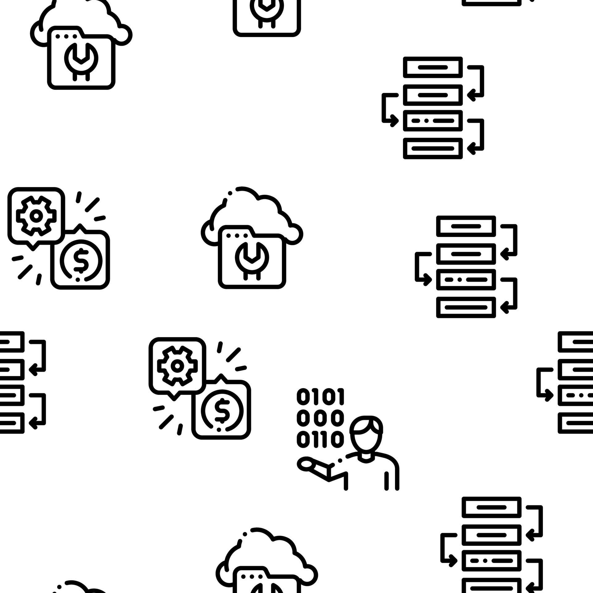 It Manager Developer Seamless Pattern Vector 17389414 Vector Art at ...