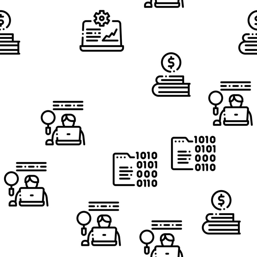 It Manager Developer Seamless Pattern Vector 17389631 Vector Art at ...