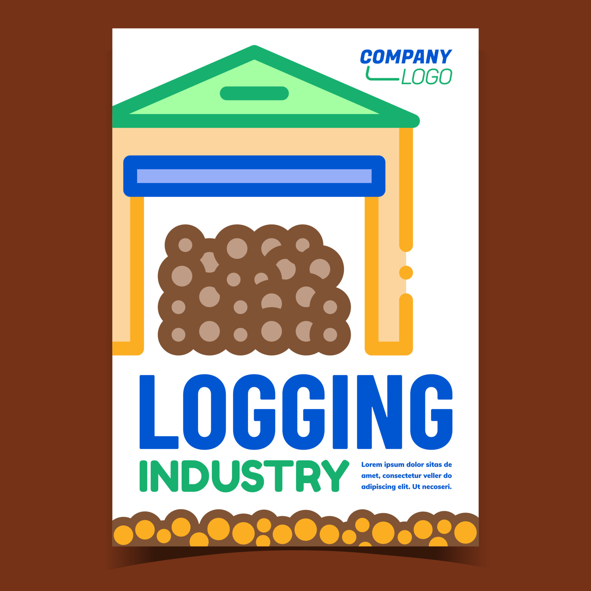 Logging Industry Creative Promo Poster Vector 17390081 Vector Art At Vecteezy