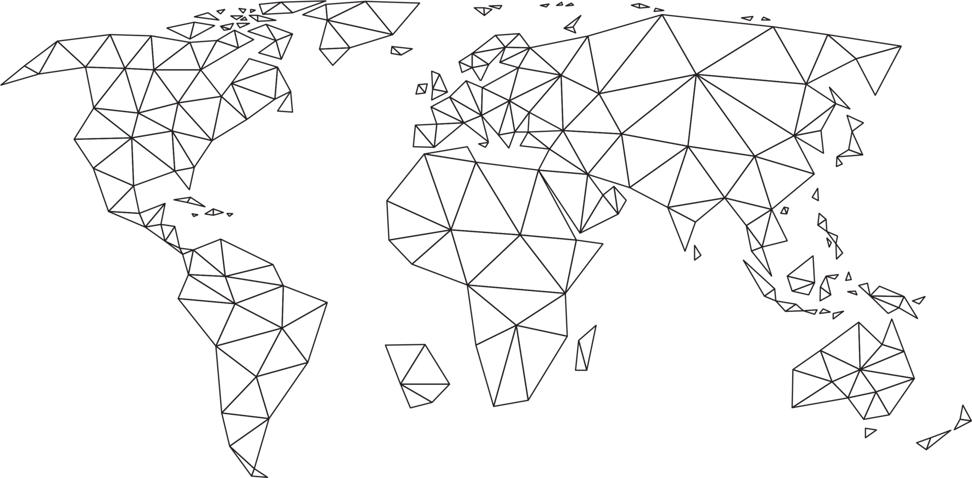 Polygonal world map on transparent background. 17392188 PNG Polygonal world map on transparent background. 17392188 PNG