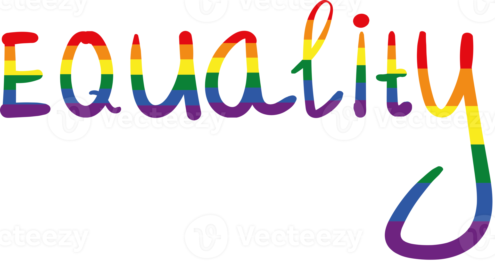 Gender Lgbt Doodle Rainbow Lettering Title Equality 17392315 Png