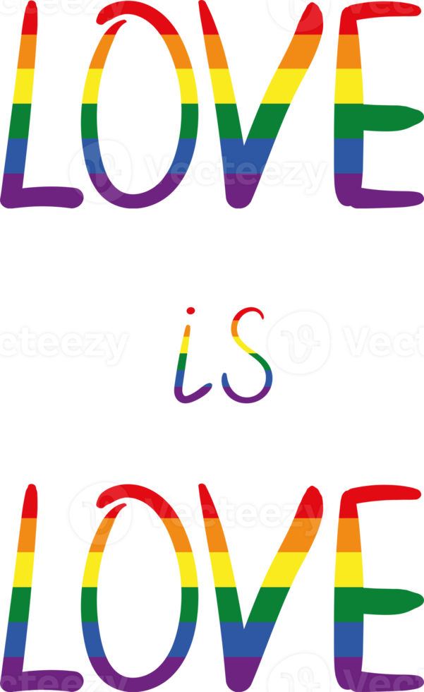 Gender Lgbt Doodle Rainbow Lettering Title Love Is Love 17392320 Png