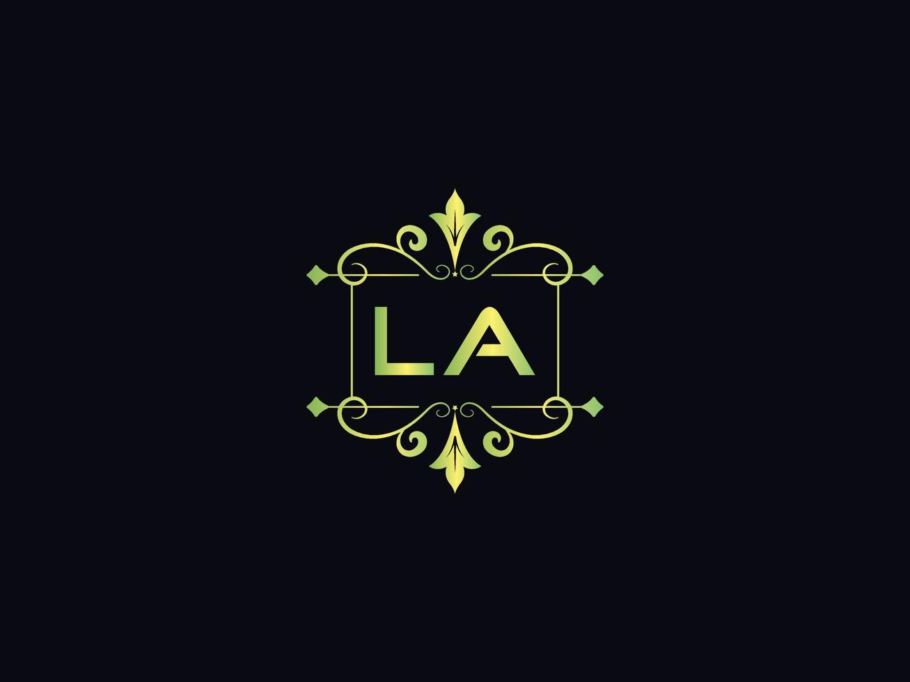 Simple La Logo Vector, initial La Luxury Logo 17392675 Vector Art at ...