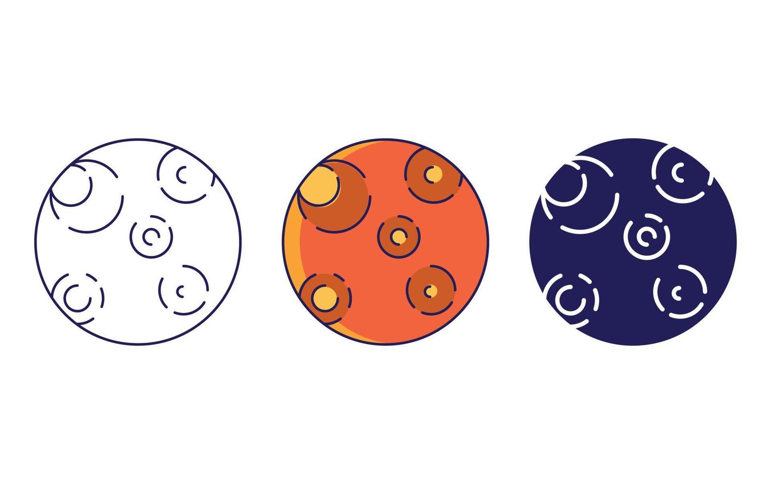 Mars planet icon 17393533 Vector Art at Vecteezy