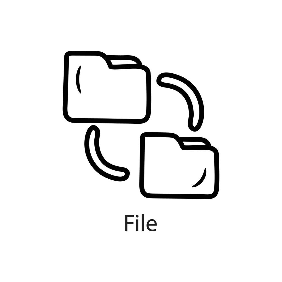 File Outline Icon Design Illustration Data Symbol On White Background