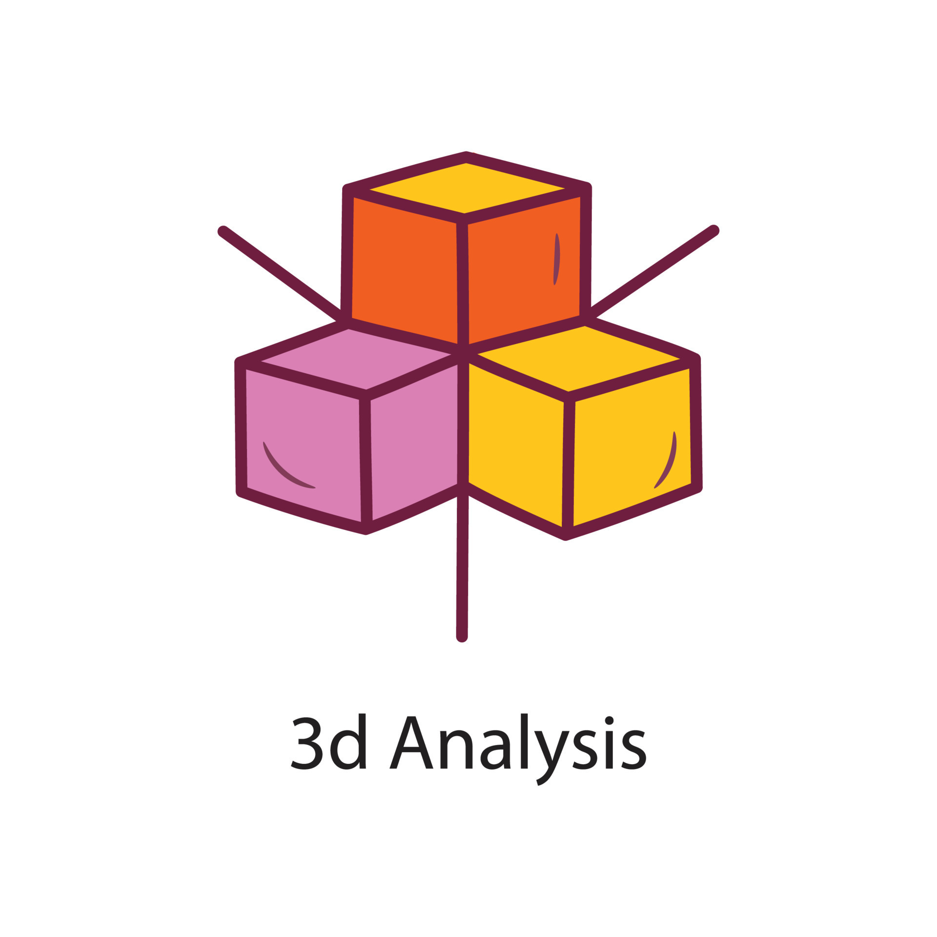 3d Analysis Filled Outline Icon Design Illustration Data Symbol On White Background Eps 10 File