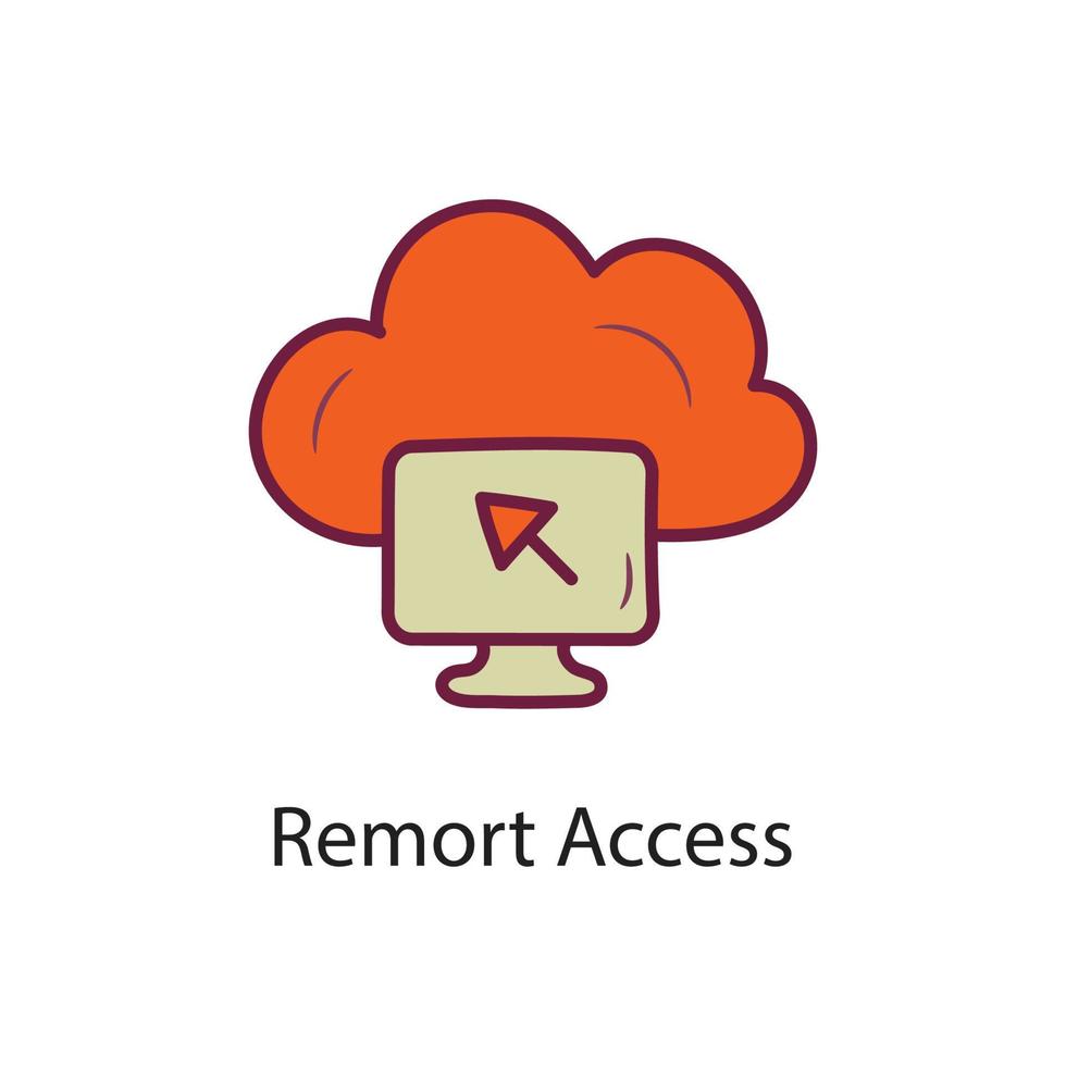 Remote Access Filled Outline Icon Design illustration. Data Symbol on ...