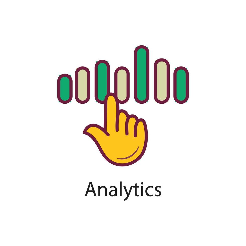 Analytics Filled Outline Icon Design Illustration Data Symbol On White Background Eps 10 File