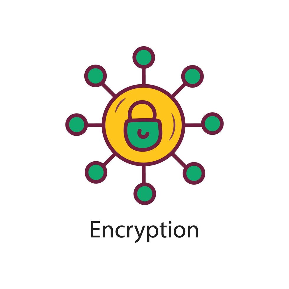 Encryption Filled Outline Icon Design Illustration Data Symbol On