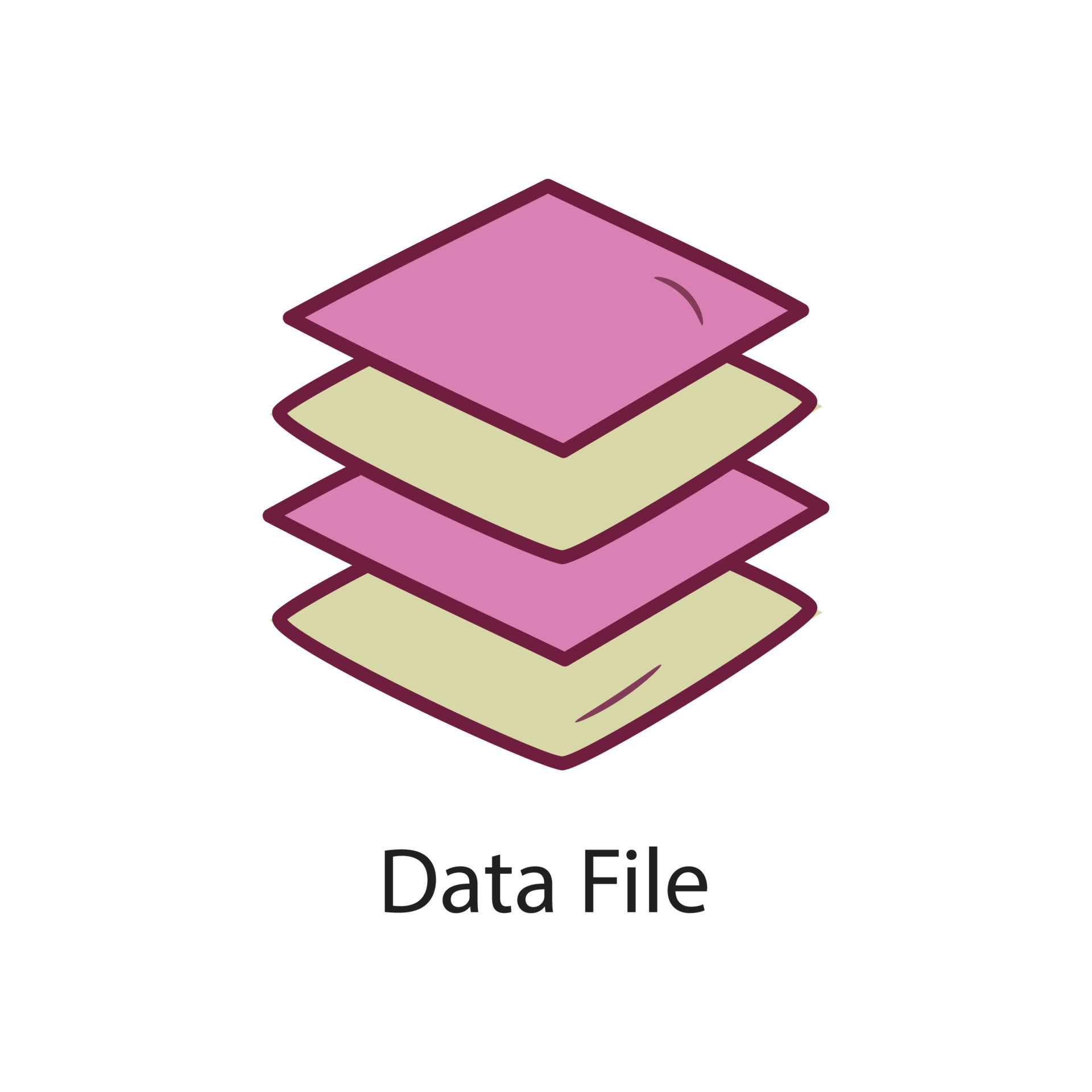 Data File Filled Outline Icon Design illustration. Data Symbol on White ...