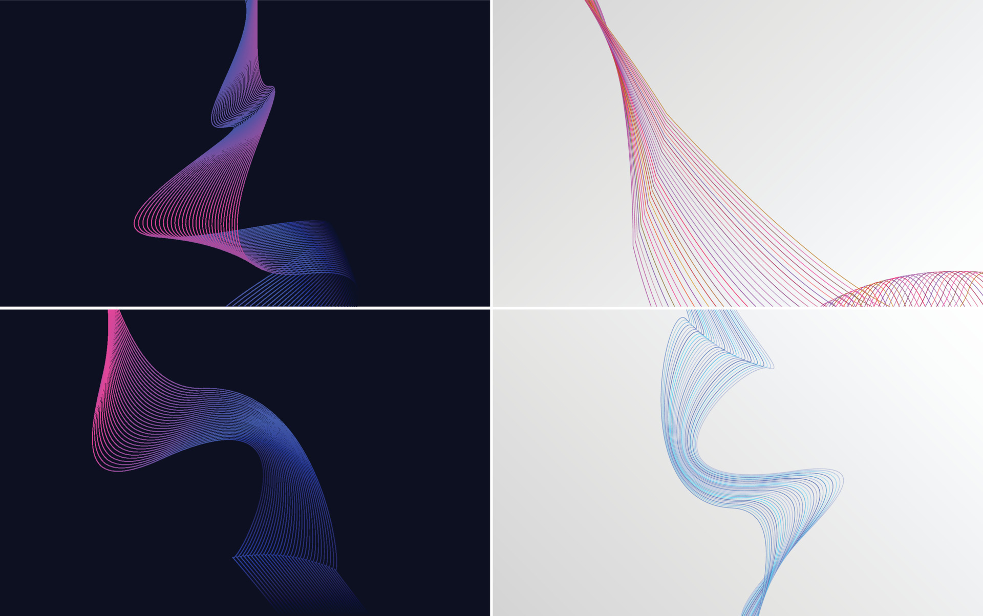 Collection of geometric minimal lines pattern set 17394753 Vector Art ...