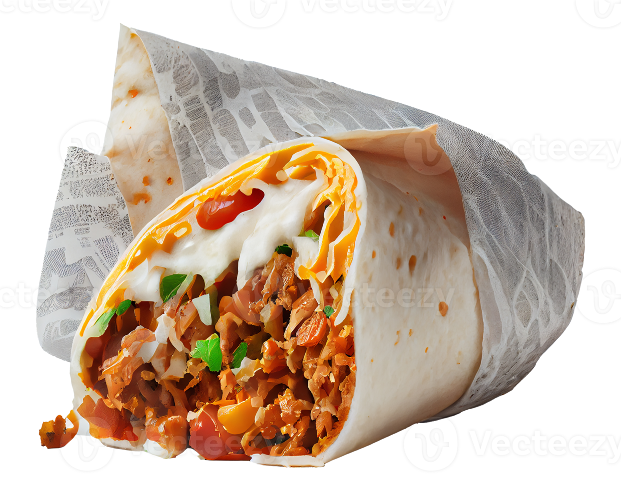 Kebab With Lamb And Vegetables In Pita Bread Generative Ai 17394948 Png