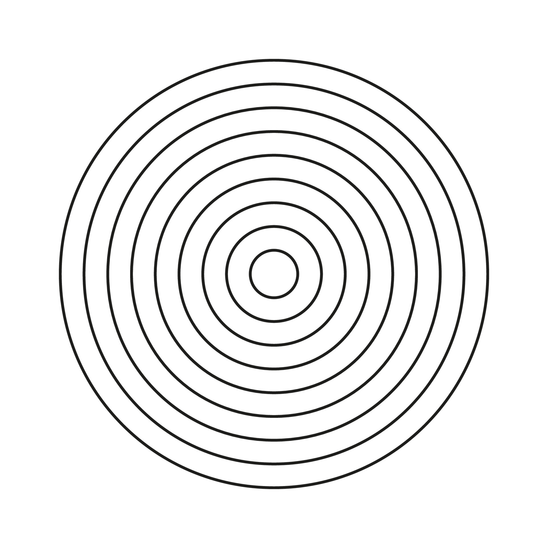 Polar grid of 8 concentric circles. Circle diagram divided on segments ... Polar grid of 8 concentric circles. Circle diagram divided on segments ...