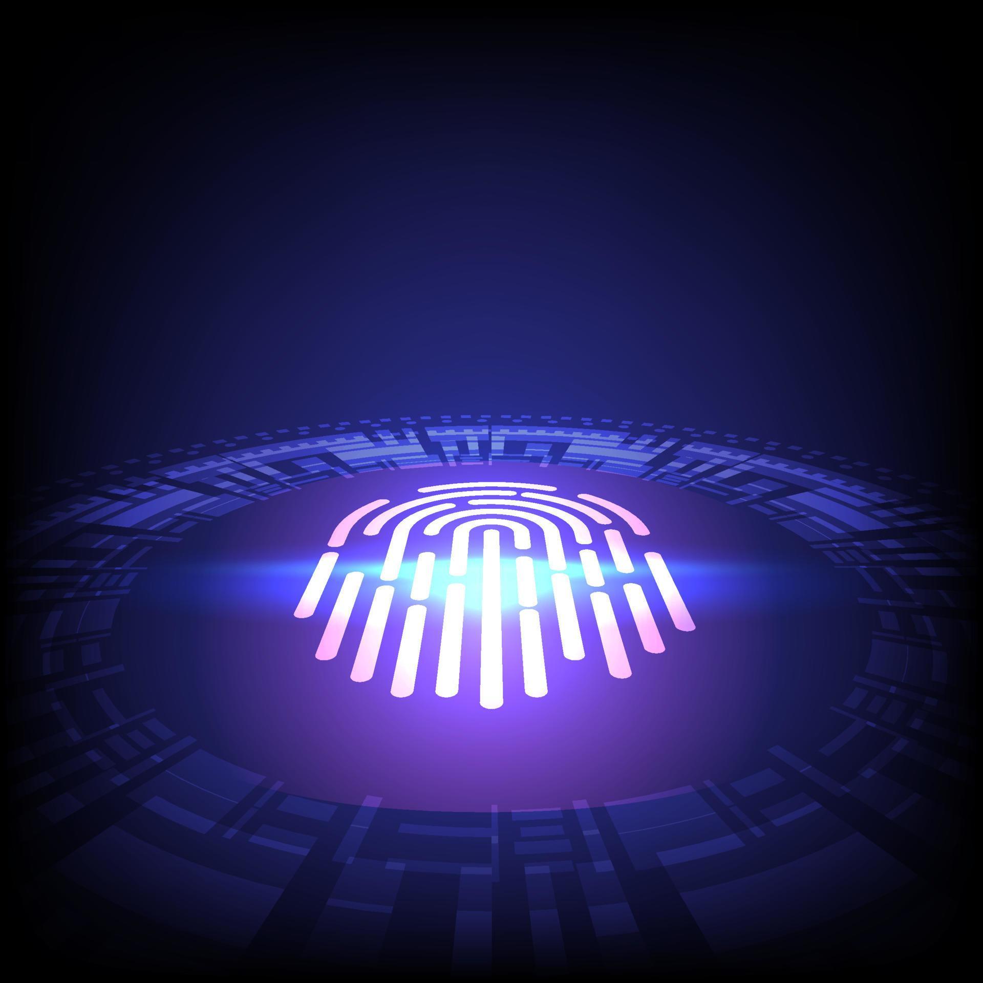 Fingerprint Scan Biometric Fingerprints Identification Security System Thumb Lines